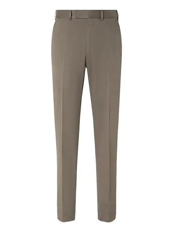 Zegna Centoventimila Cotton & Wool Pants - Medium Brown