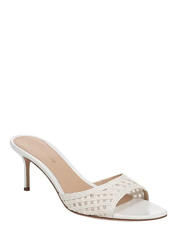 Veronica Beard Tia Lattice Sandals - Coconut