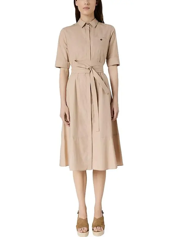 Gerard Darel Rana Belted Shirtdress - Camel