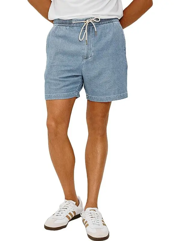 Rails Archer 6" Drawstring Shorts - Medium Wash Indigo