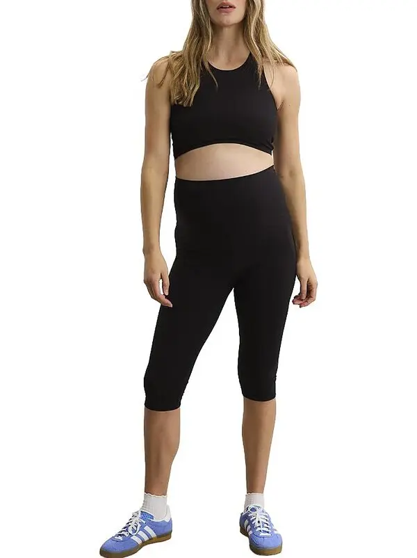 Hatch Collection The Maternity Bodyflex Capri Legging - Black