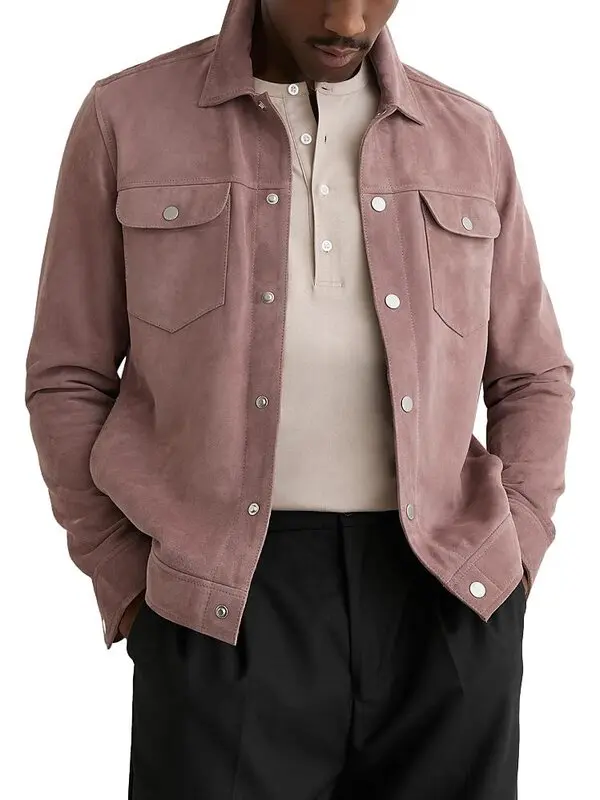 REISS Sliken Regular Fit Jacket - Soft Pink