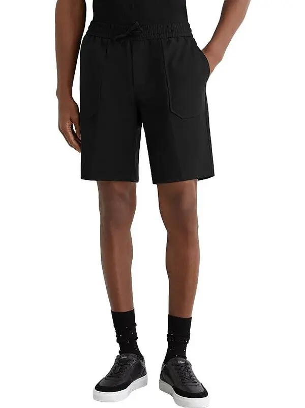 REISS Ascend Drawstring Shorts - Black