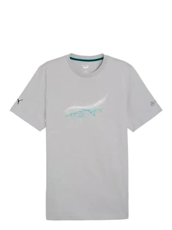 PUMA X Mercedes Amg Petronas F1 Team Graphic-print Round-neck T-shirt - Grey