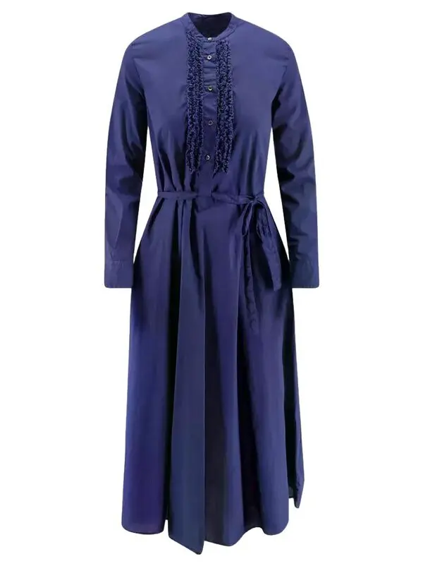 Aspesi Ruffled Tie Dress - Blue