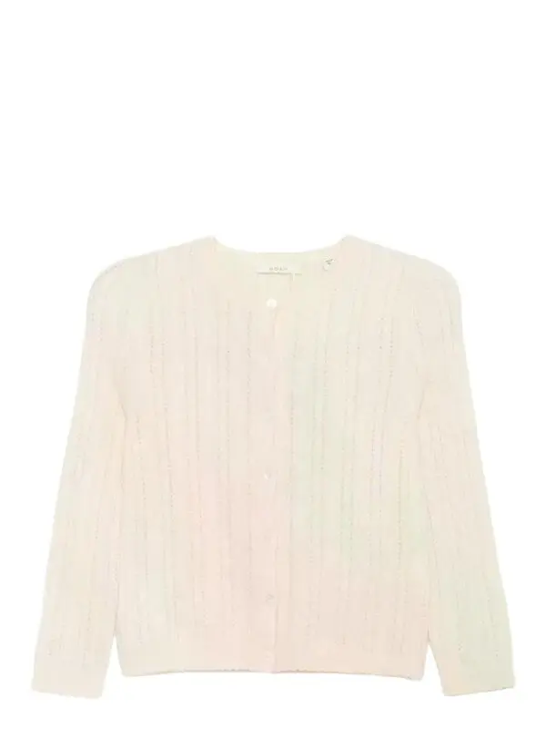 DÔEN Danae Cable-knit Cardigan - Neutrals