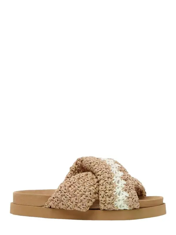 Fabiana Filippi Twisted Stripe Flatform Sandals - Neutrals