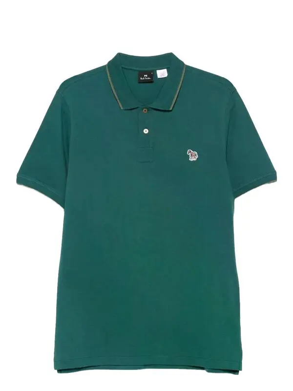 Paul Smith Zebra-patch Polo Shirt - Green