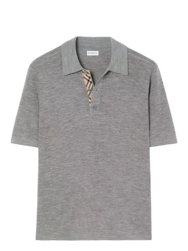 Burberry Wool Polo Shirt - Grey