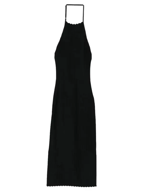 Jacquemus Tablier Knitted Midi Dress - Blue