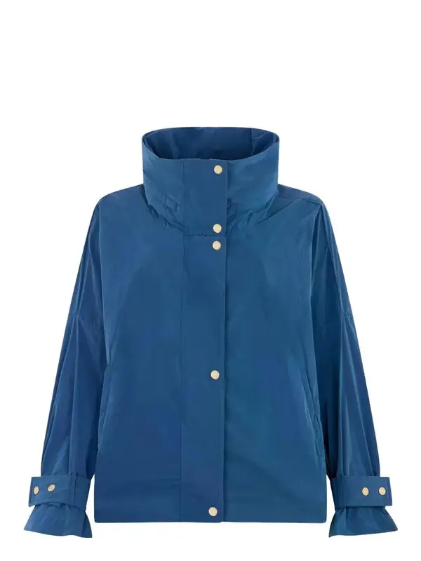 MOORER High-collar Button Jacket - Blue