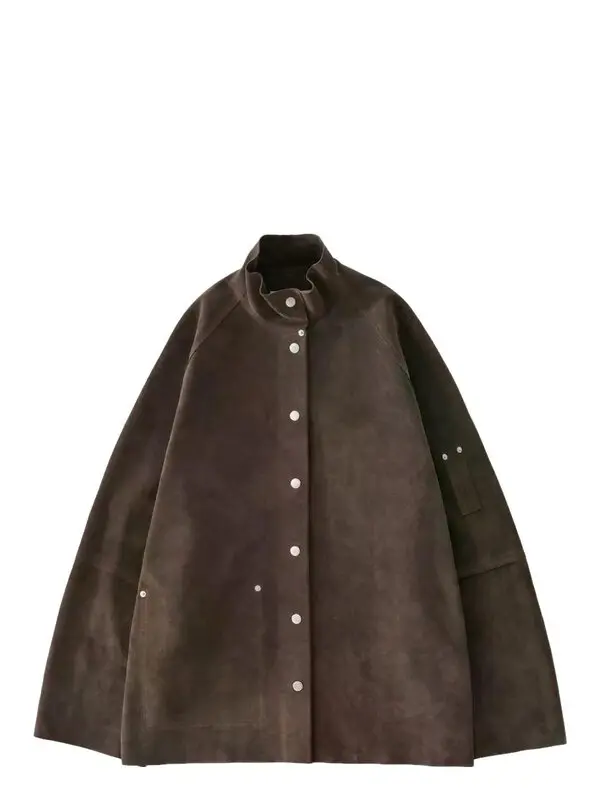 Studio Nicholson Raglan Sleeve Suede Jacket - Brown