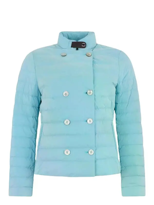 MOORER Padded Button Jacket - Blue