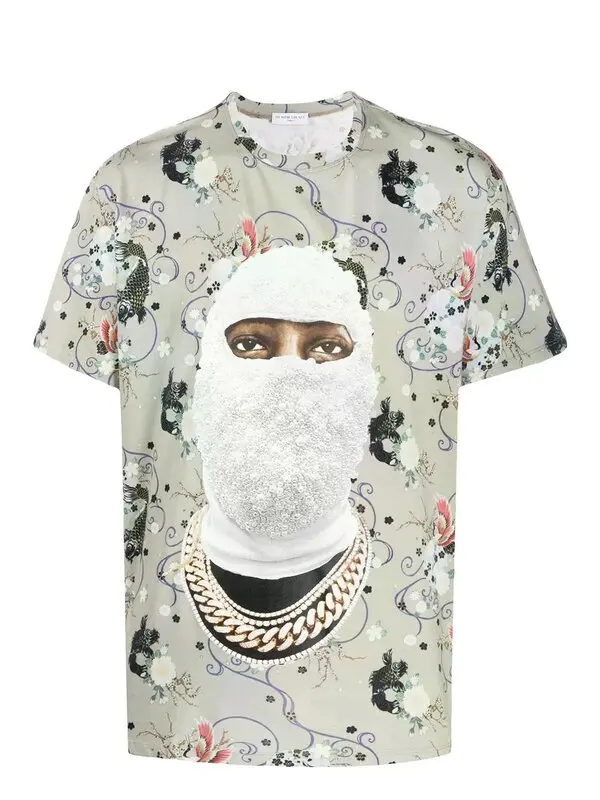 IH NOM UH NIT Face Print T-shirt - Neutrals