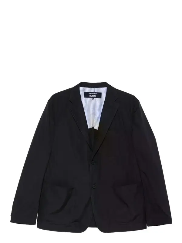 Comme Des Garçons Button Pocket Cotton Blazer - Blue