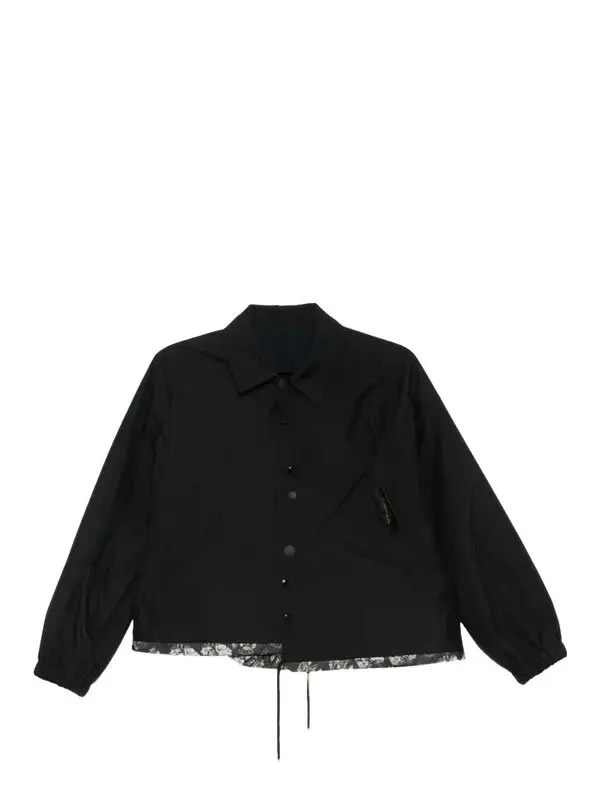 Undercover Floral Trim Jacket - Black