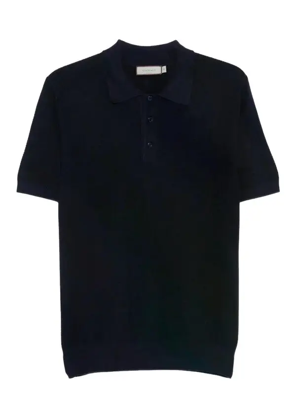 Canali Buttoned Polo Shirt - Blue