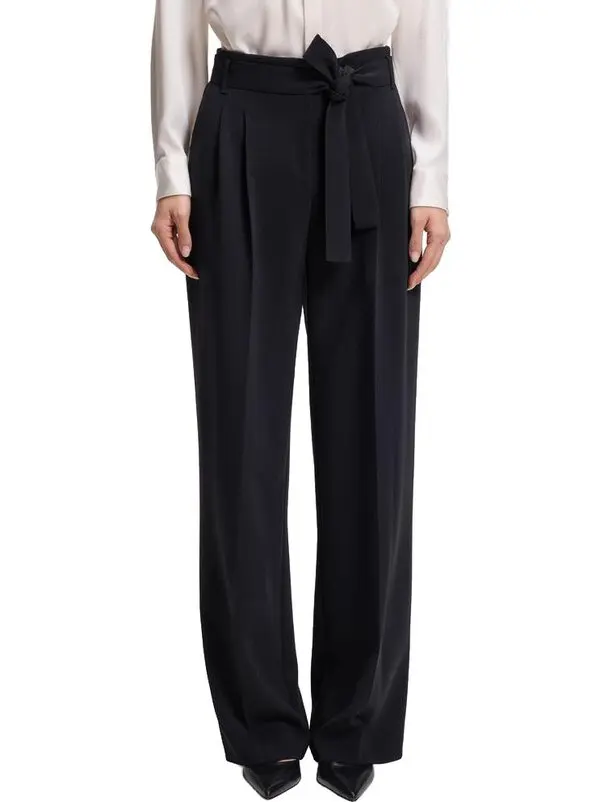 BOSS Tapiana Pleated Tie-waist Trousers - Sky Captain
