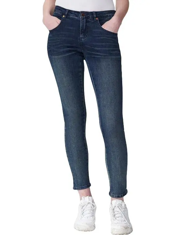 Universal Standard Seine Skinny Jeans - Distressed Blue