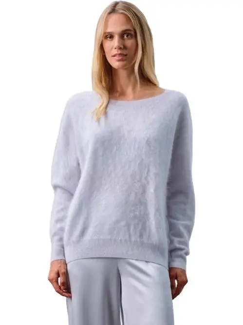 Naked Cashmere Brushed Cashmere Boatneck Sweater - Cloud