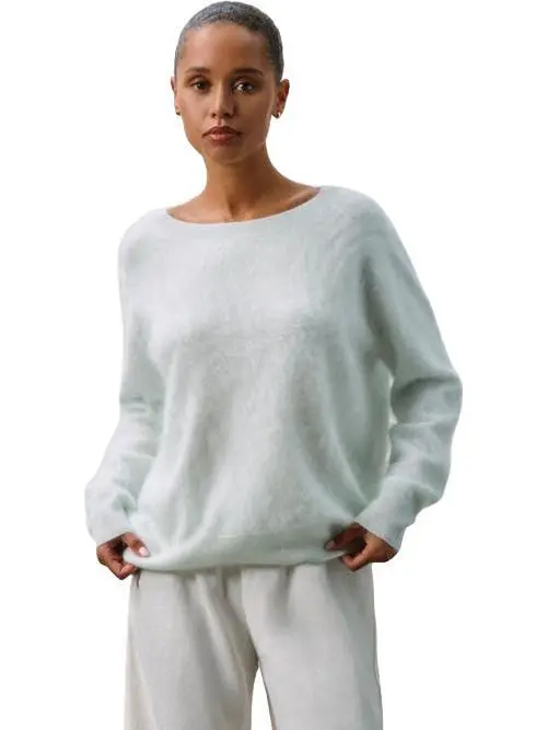 Naked Cashmere Brushed Cashmere Boatneck Sweater - Jadite