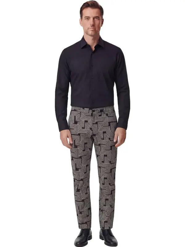 LORDS OF HARLECH Tailored Pant - Inter Twine Black