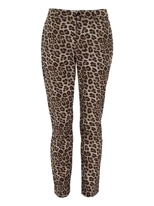 LORDS OF HARLECH Leopard Print Straight Fit Pant - Leopard Brown