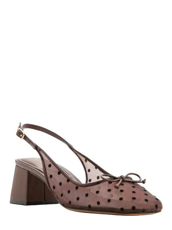Aldo Lilyna Slingback Pumps - Open Brown