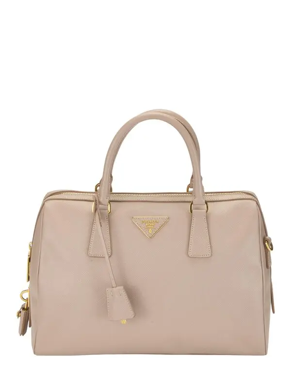 Prada Saffiano Leather Boston Bag - Pink
