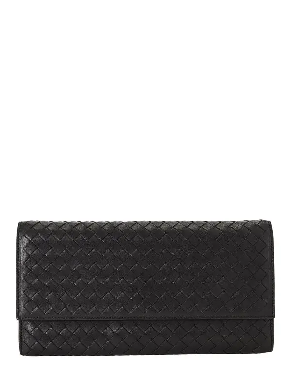 Bottega Veneta Intrecciato Leather Travel Pouch - Black