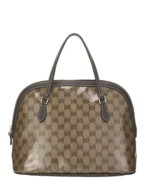 Gucci Original Gg Crystal Dome Handbag - Brown