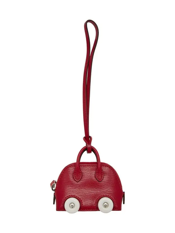Hermès Chevre Bolide On Wheels Bag Charm - Rouge Coeur