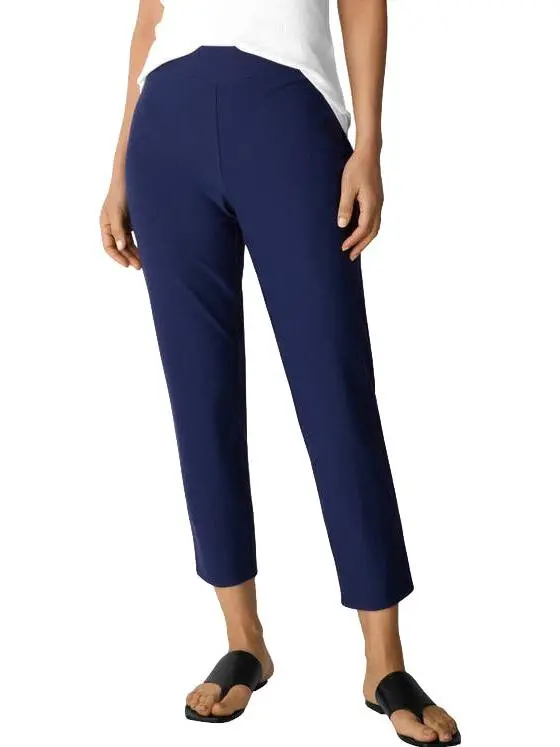 Eileen Fisher Slit Back Slim Cropped Pants - Deep Dive