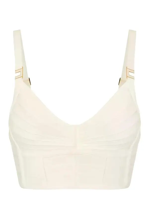 Elisabetta Franchi Ribbing Metal Tank Top - Neutrals