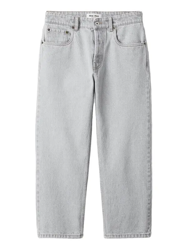 Miu Miu Five-pocket Denim Jeans - Grey