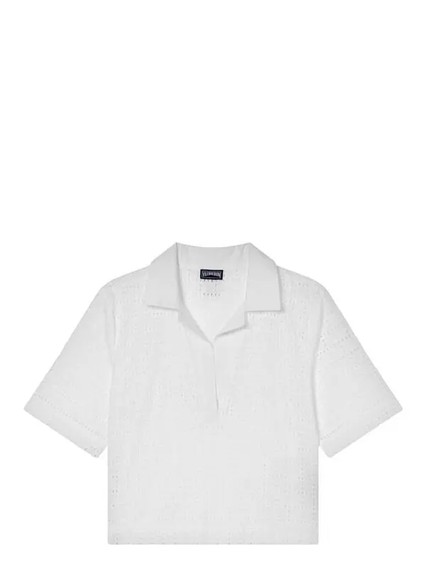 Vilebrequin Geometric Broderie Anglaise Fallon Shirt - White