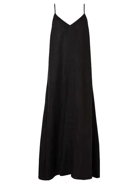 Vilebrequin Long Linen Dress Loreon - Black