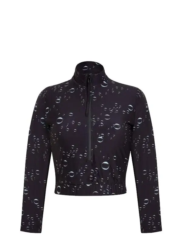 Vilebrequin Full Zip Cropped Rashguard - Black