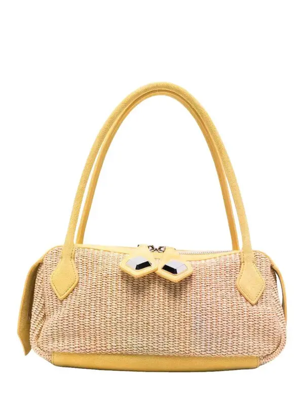 MINOBOSSI Small Anna Woven Shoulder Bag - Neutrals