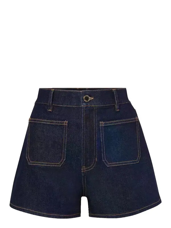 Veronica Beard Elijah Button-fastening Shorts - Blue