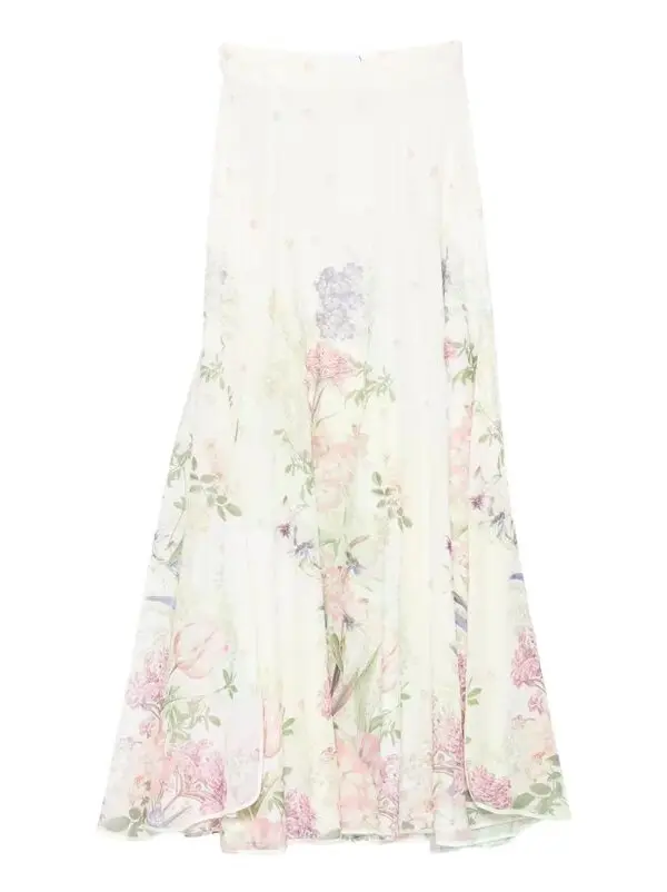 Charo Ruiz Ibiza Floral Maxi Skirt - Neutrals