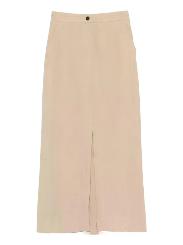 Antonelli Firenze Button Slit Skirt - Neutrals