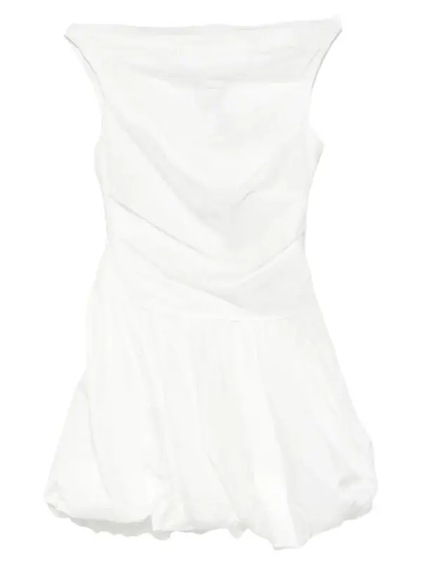 Simkhai Gathered Mini Dress - White