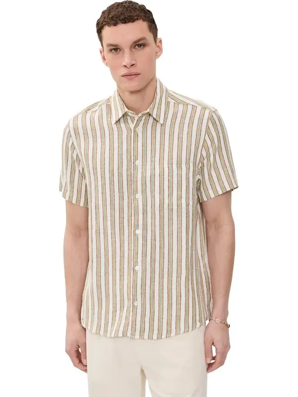 FAR AFIELD Canopy Classic Stripe Shirt - White / Multi