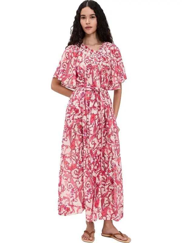 CONIGLIO PALM BEACH Flagler Maxi Dress - Royal Birds Sunrise