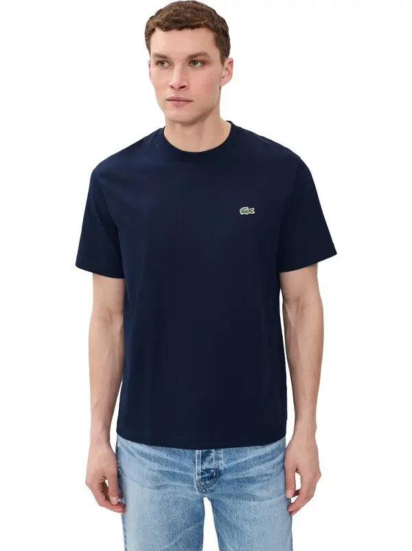 Lacoste Cotton Logo Tee - Navy