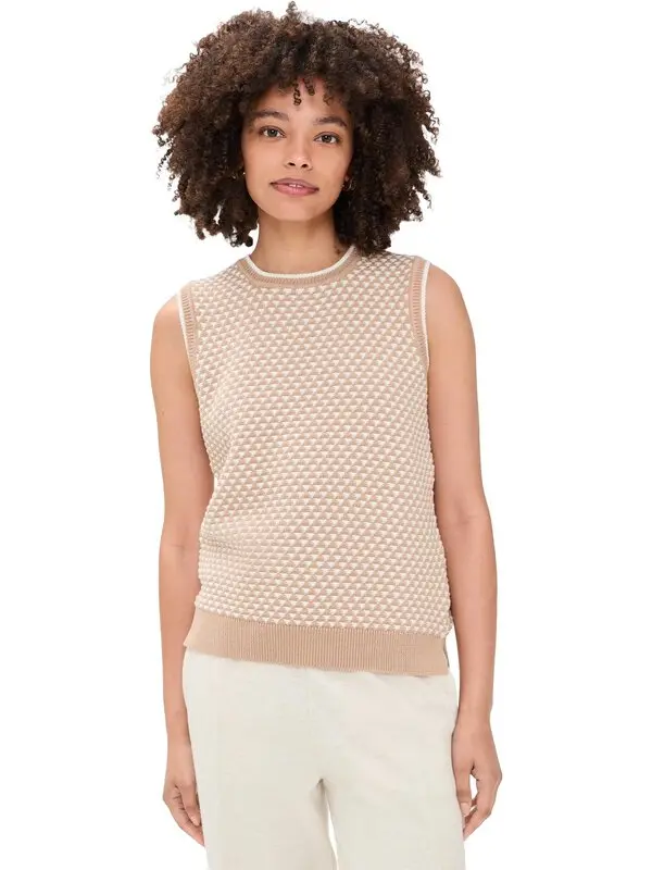 Varley Jenson Fair Isle Tank Top - Light Taupe