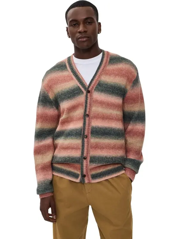 LES DEUX Boston Gradient Knit Cardigan - Sea Moss Green