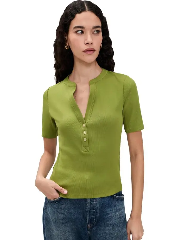 Veronica Beard Reubian Knit Top - Cactus