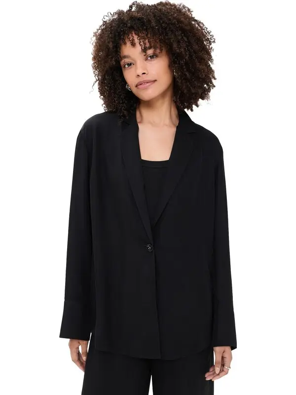 Theory Washed Twill Airy Blazer - Black